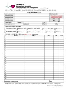 2025 AHA Roster – EMS Region I & III